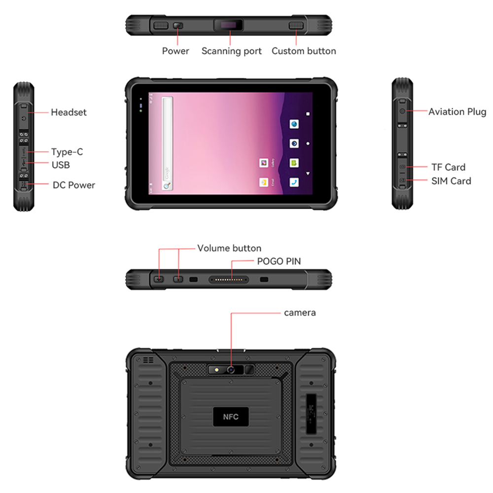 8 Inch MTK6769 Rugged Tablet Android - Geshem